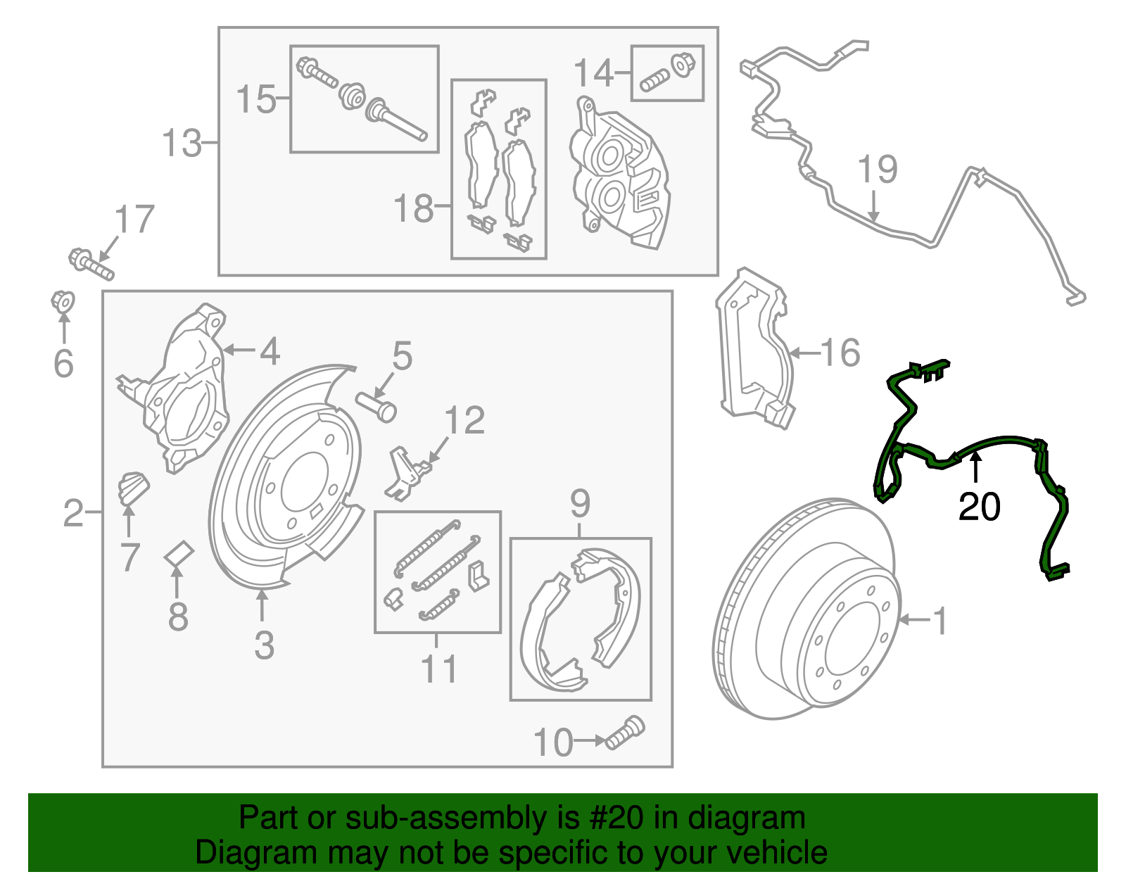2017-2022 Ford | Rear Speed Sensor | HC3Z-2C190-E | Walls' Ford Parts