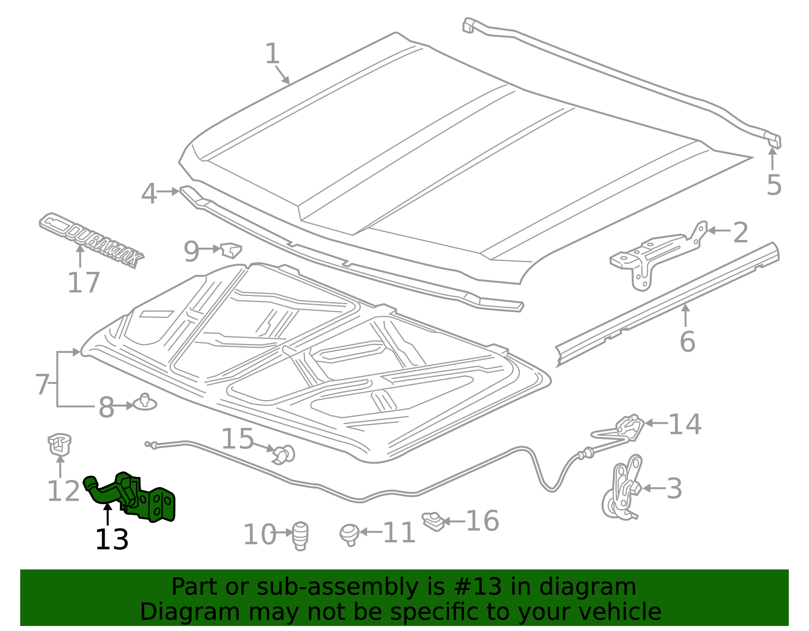 84460939 - 2015-2019 GM - Hood Primary and Secondary Latch | Partners Chevy