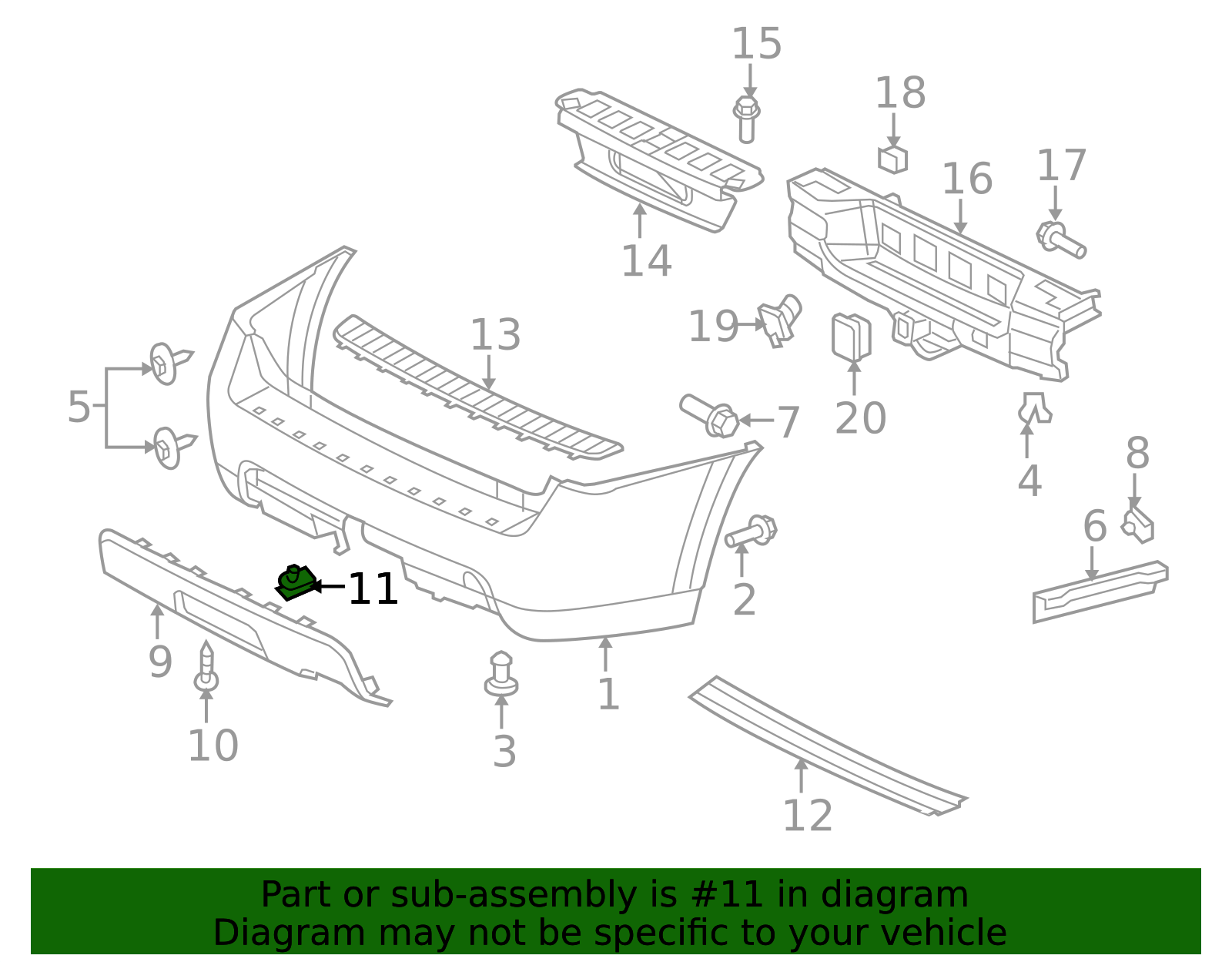 Genuine Bumper Valance Nut for 2005-2009 Saab 9-7x | Part# 11515638 ...