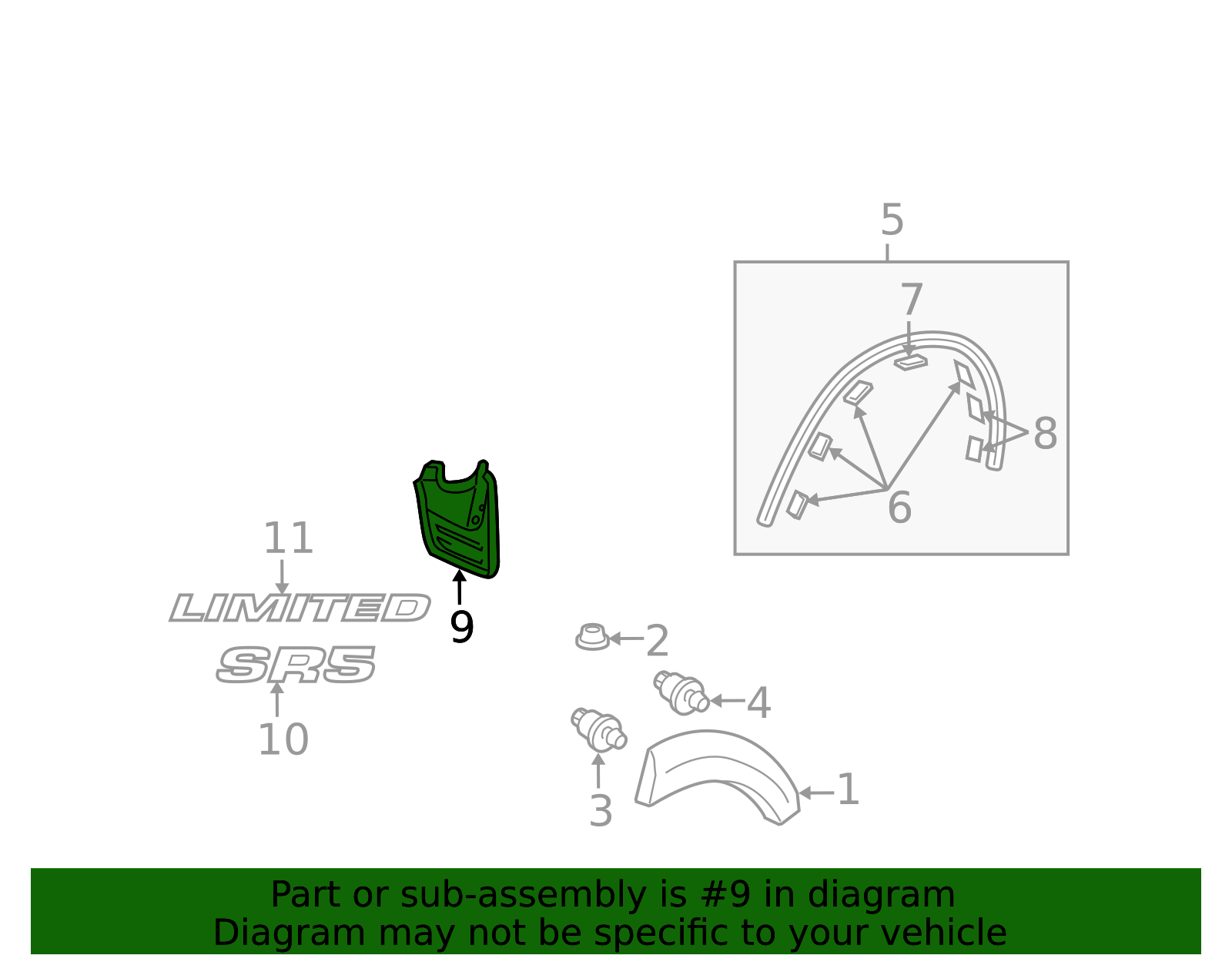 76625-0C030 - Mud Guard 2001-2007 Toyota Sequoia | Norm Reeves Toyota ...