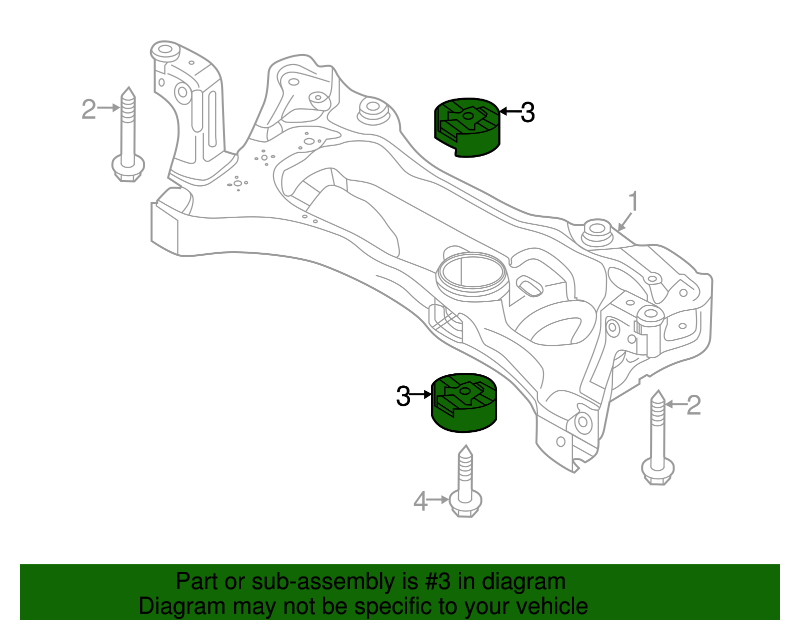 2015-2025 Volkswagen Cross-Member Bushing 5Q0-198-037-A | OEM Parts Online