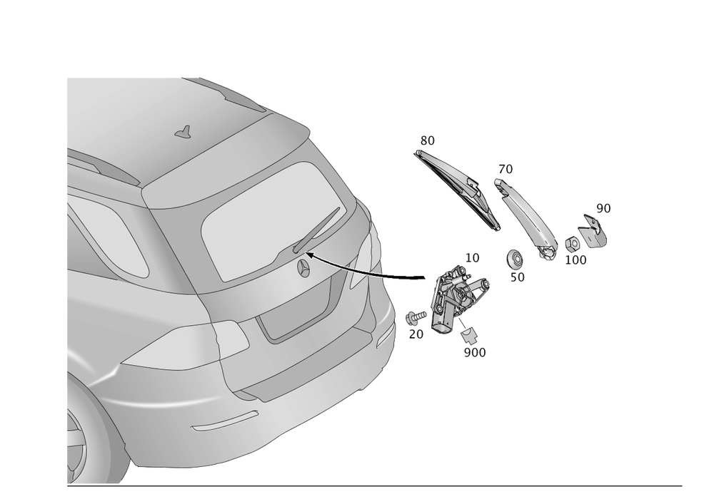 164-820-07-44 - Wiper Arm 2002-2019 Mercedes-Benz | Mercedes-Benz USA Parts