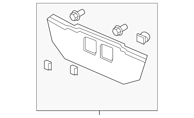 74891-SHJ-A91ZJ - 2005-2007 Honda Odyssey - Garnish Rear License ...