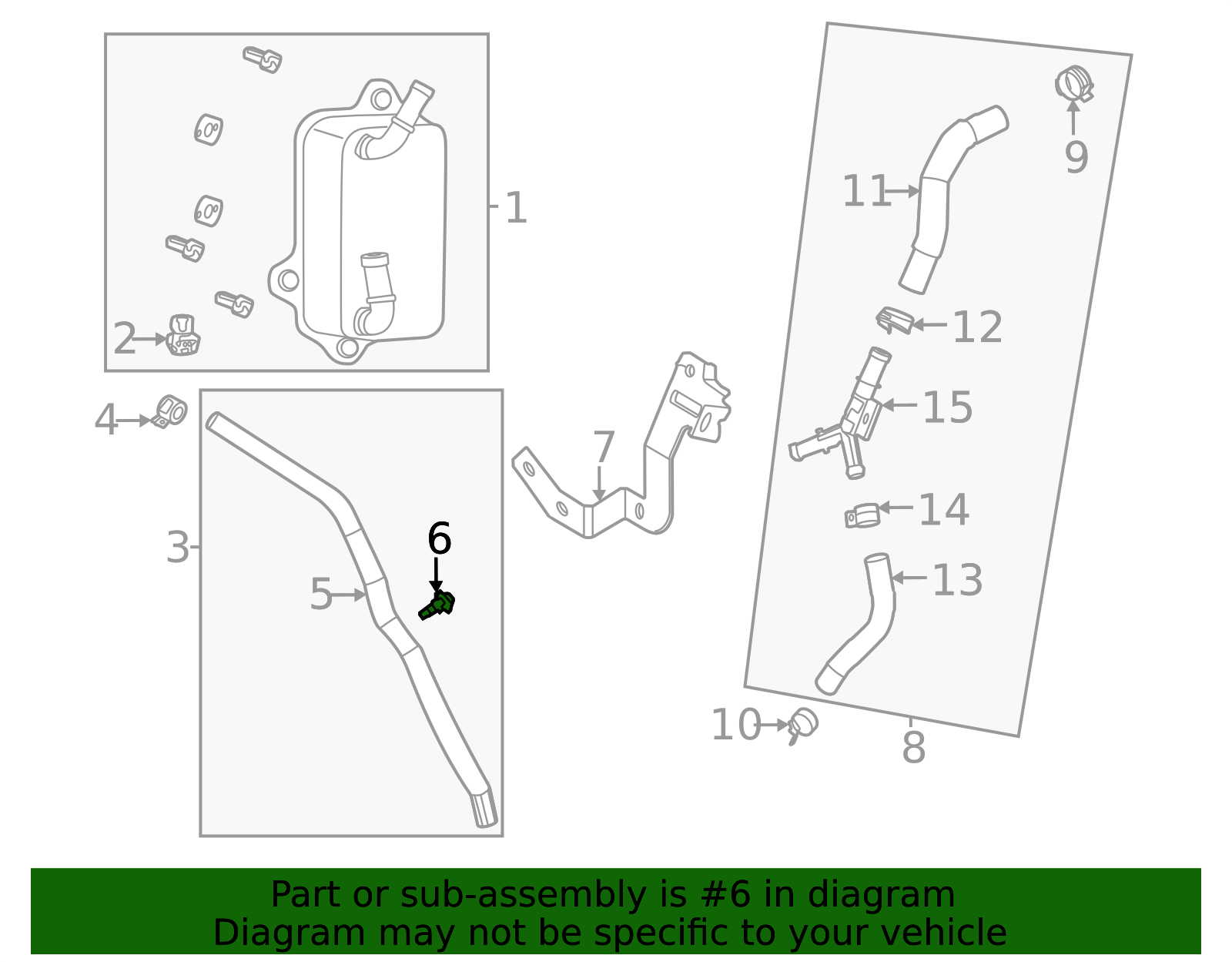 24225-C9901 - Engine Coolant Reservoir Overflow Hose Clamp - Nissan OEM ...