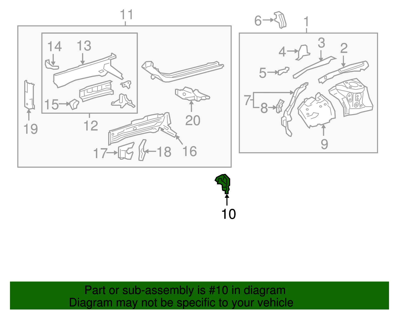 2016-2022 Toyota Front Bracket 53836-47050 | Toyota Parts Center
