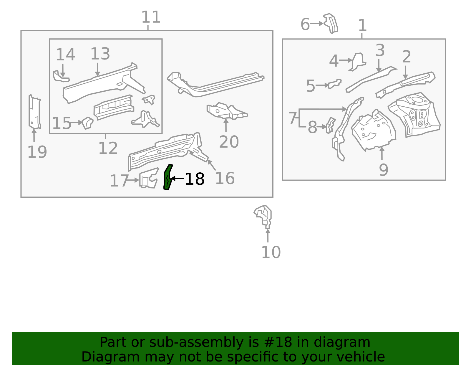57203-47011 - 2016-2024 Toyota - Outer Panel Side Extension | Toyota ...