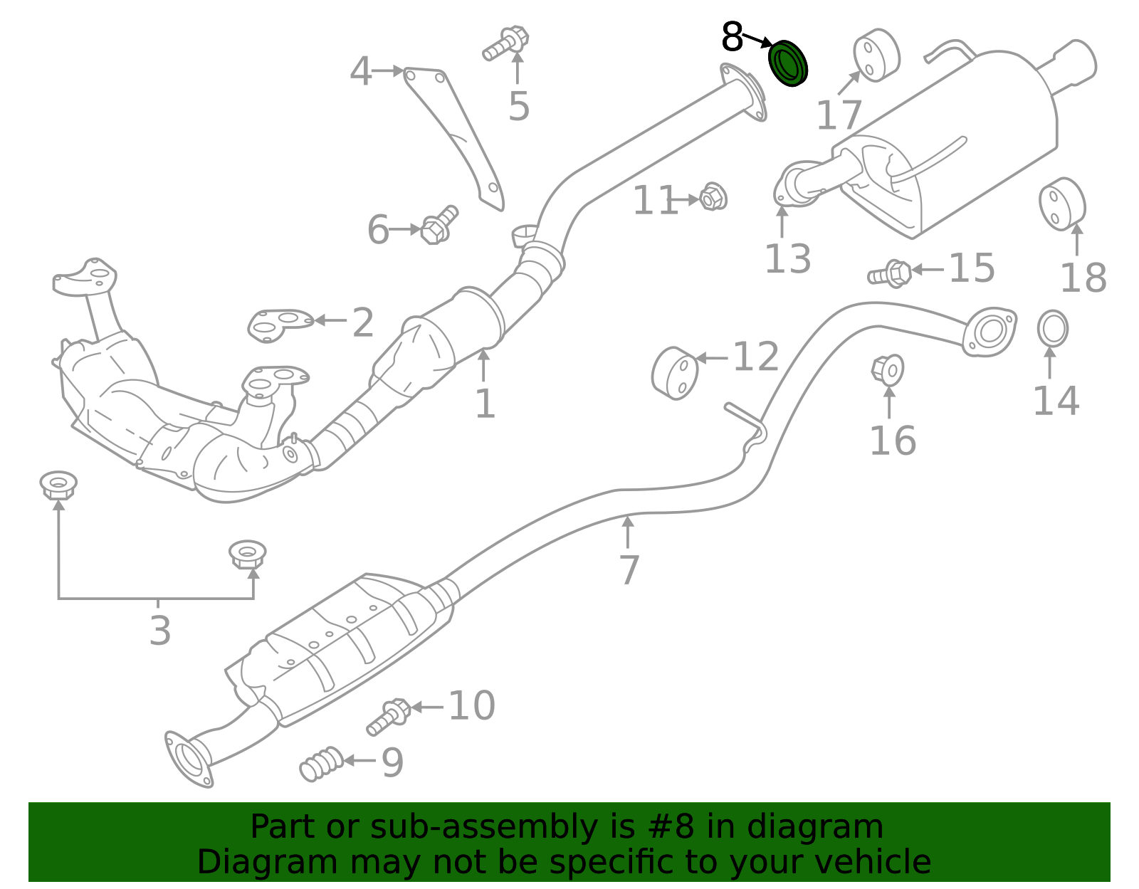 44022AA123 - 2002-2024 Subaru - Intermediate Pipe Gasket | OEM Subaru ...