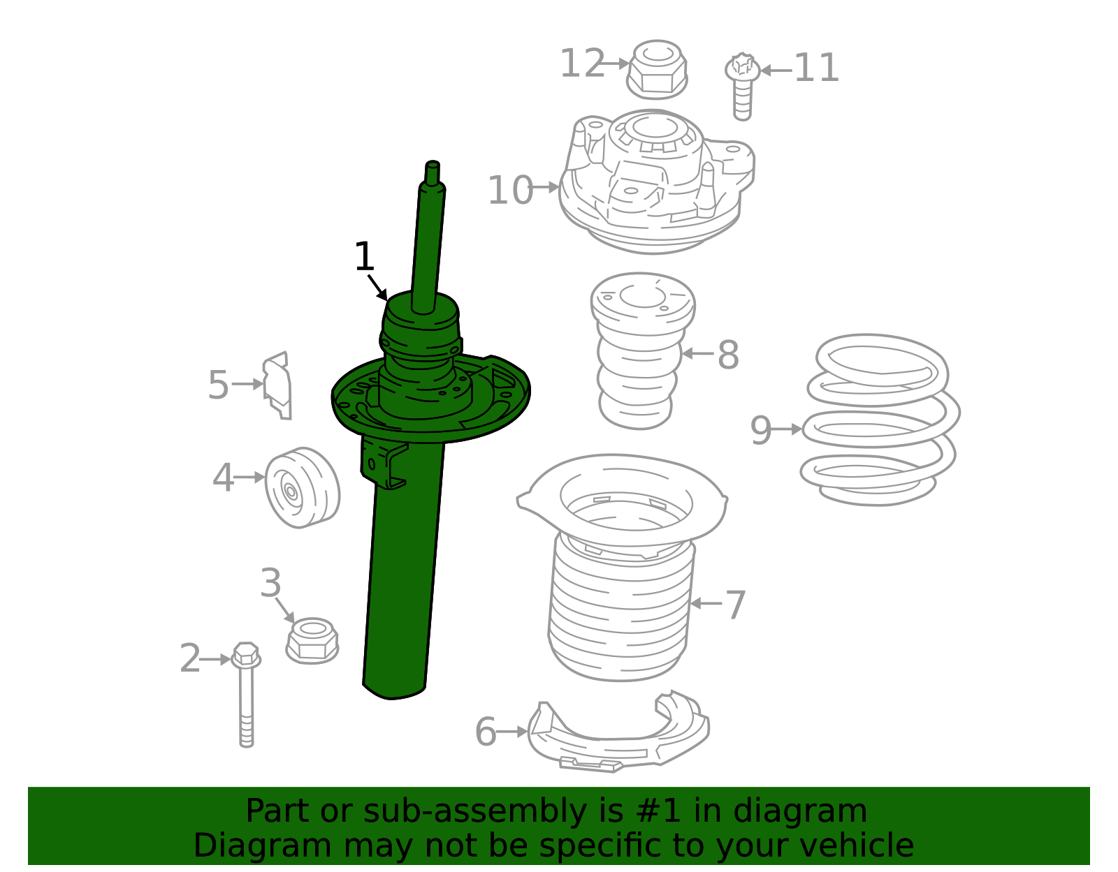 2020-2021 BMW X3 Strut 31-31-6-871-792 | BMW OEM Parts