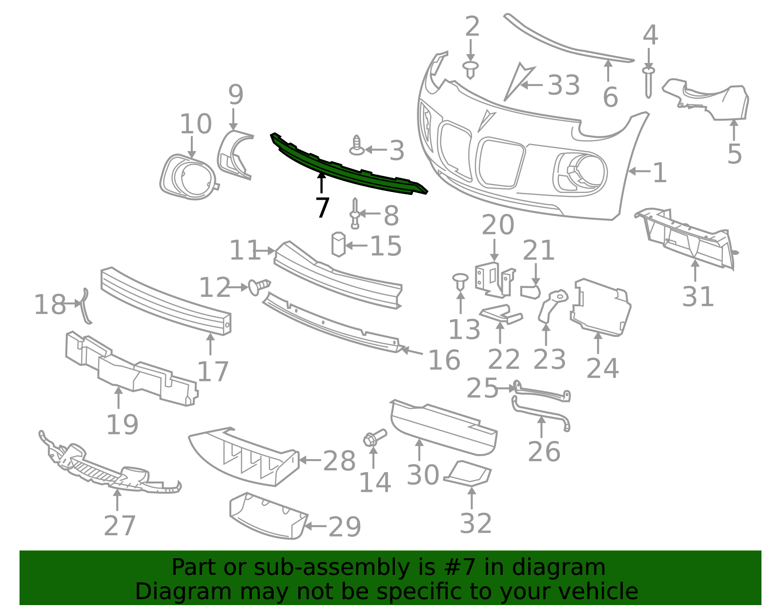 15254986 - 2007-2009 Pontiac Solstice - Front Grille Support | Partners ...