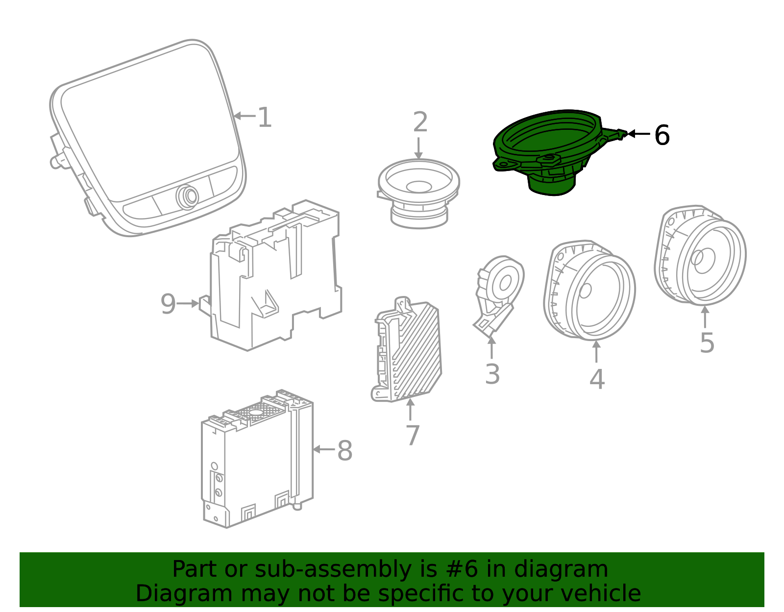 23288514 - 2016-2024 GM - Rear Radio Speaker | Partners Chevy