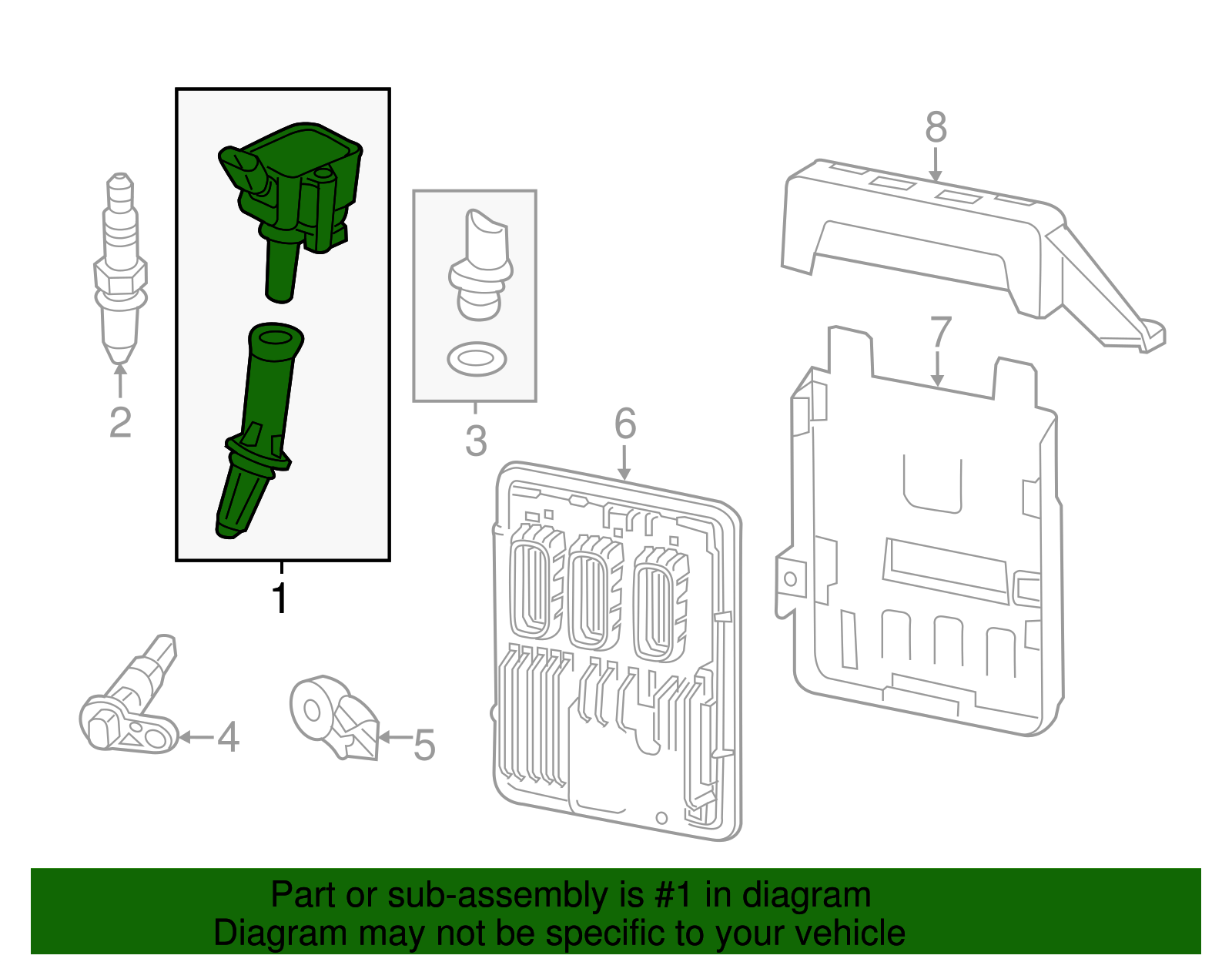 2016-2025 GM Ignition Coil 25205340 | Courtesy Parts