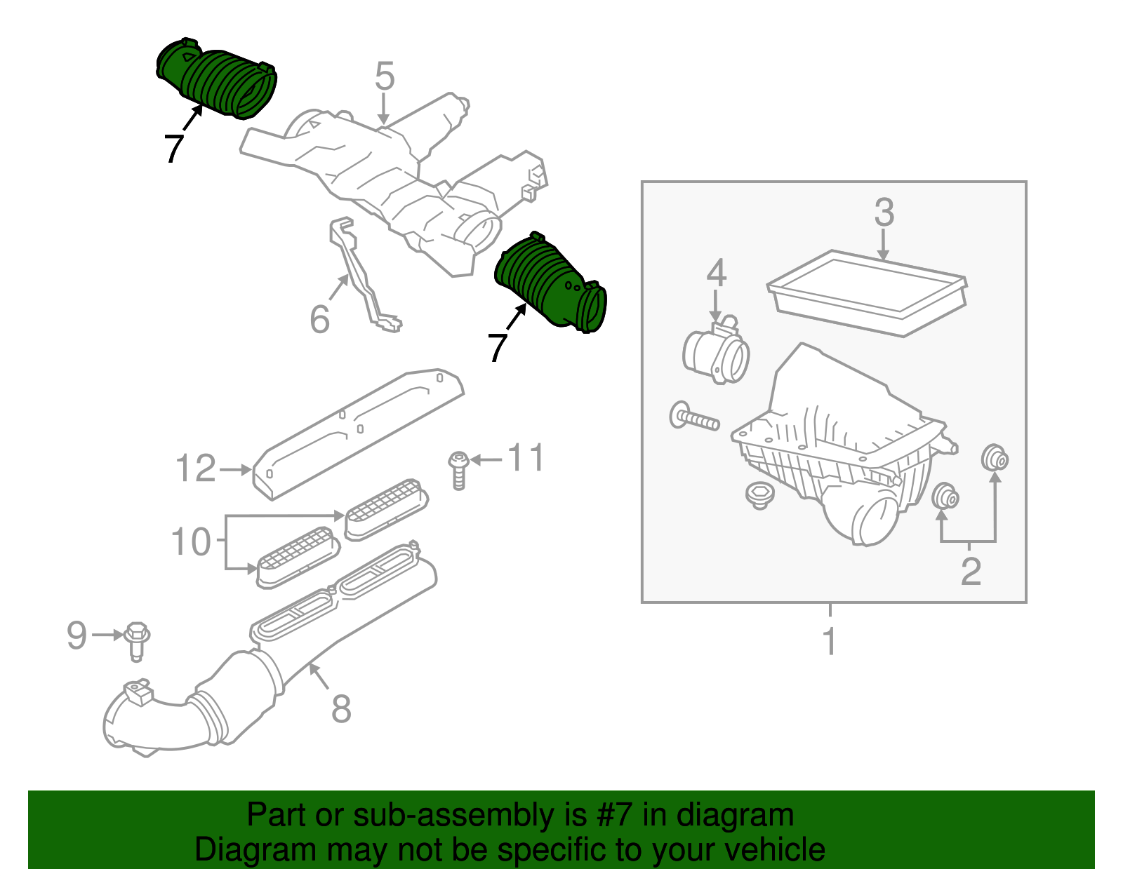 LR036445 - Air Inlet Hose 2014-2020 Land Rover | Land Leaping Genuine ...