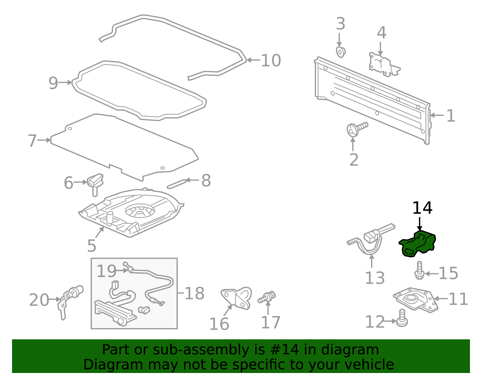 74850-SJC-A02 - Lock 2006-2025 Honda Ridgeline | Honda Parts Online
