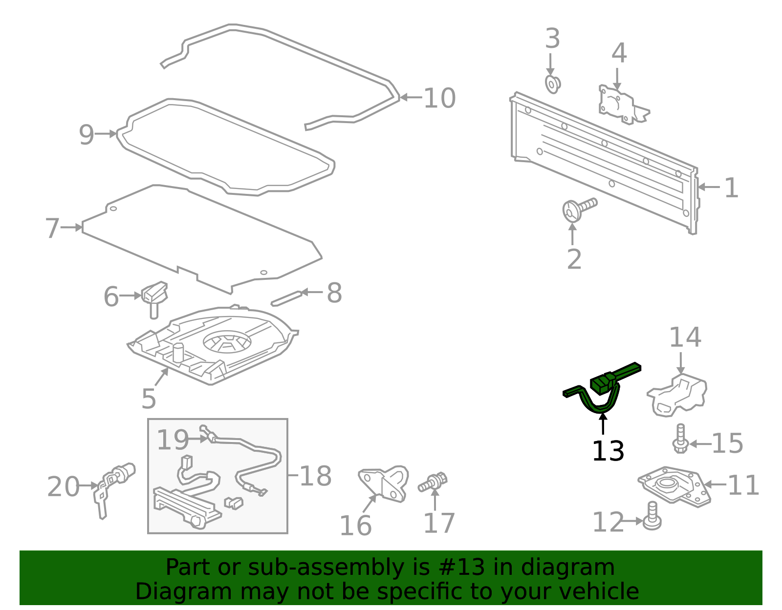 74790-T6Z-A01 - High-Quality Tailgate Hinge for AutoNation Parts