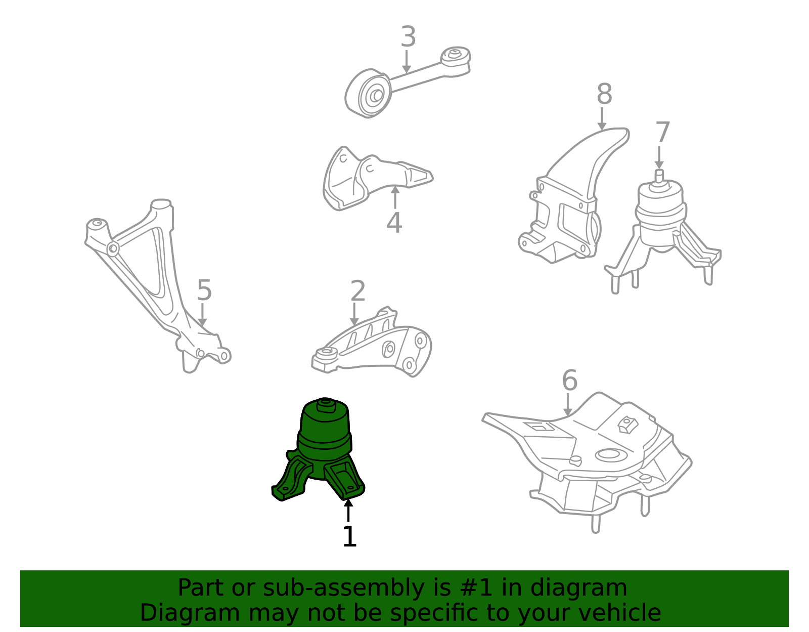 1992-2001 Toyota Mount 12361-74241 | Toyota Parts Center