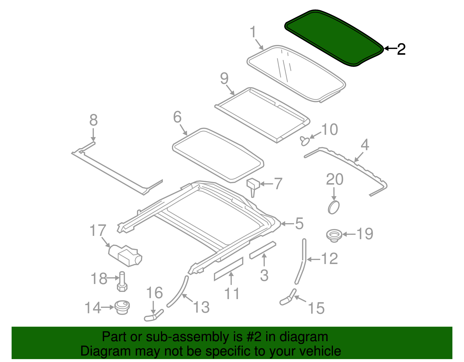 31218248 - Sunroof Glass Seal - 2007-2018 Volvo | Volvo OEM Parts Direct