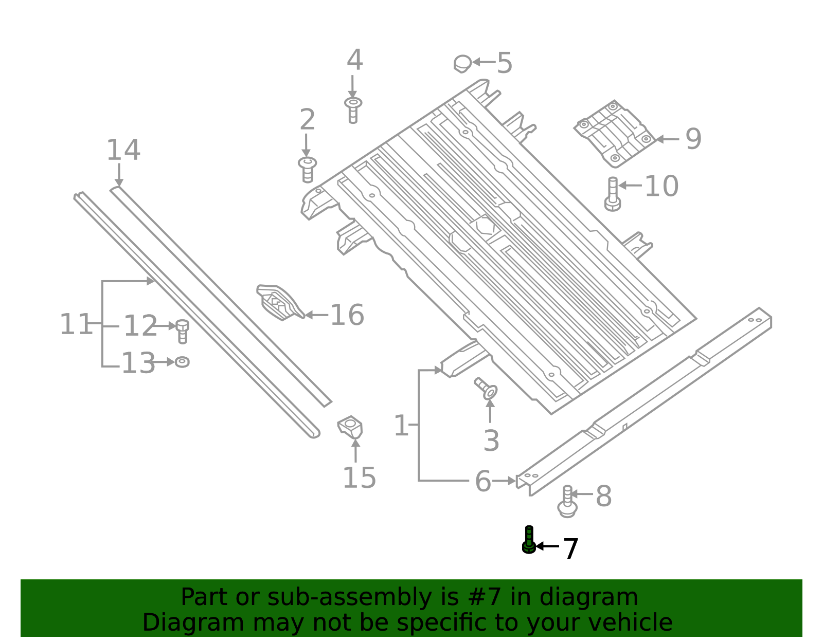 2016-2024 Nissan Rear Panel Upper Bolt 01121-N002U | TascaParts.com