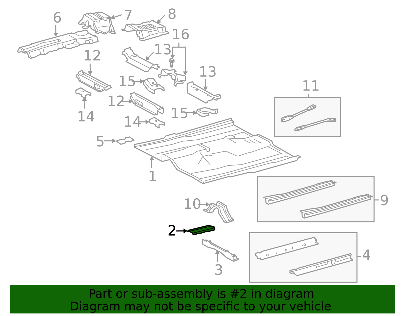 57513-06010 - High-Quality Floor Pan Reinforcement for 2007-2012 Lexus ...