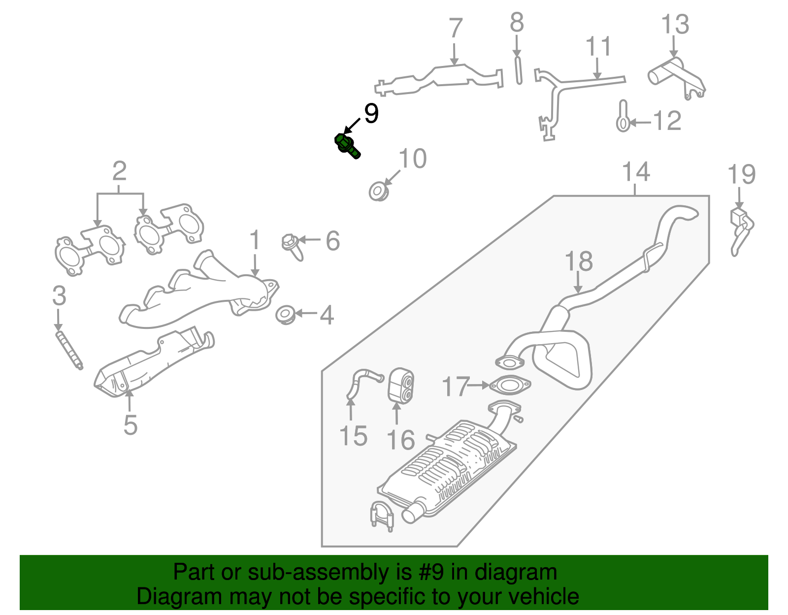 W705374-S901 - Catalytic Converter Stud 2003-2023 Ford | Ford Parts Center