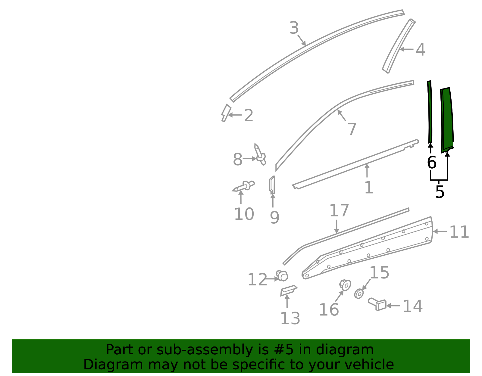 Door Applique 75071-F4020 | Toyota Parts Center