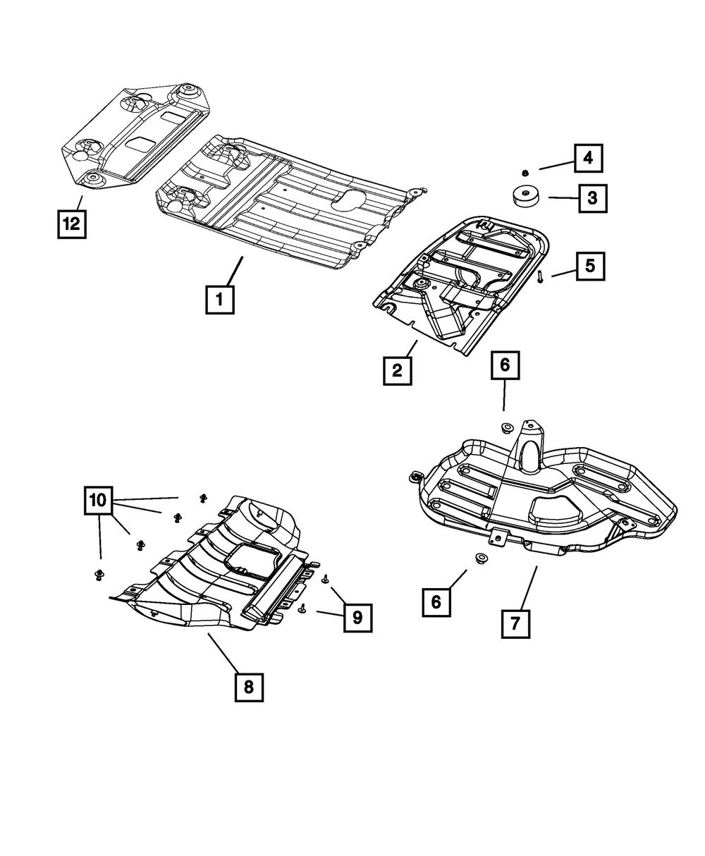 68091772AB - Front Belly Pan 2011-2022 Mopar | The Official Mopar eStore