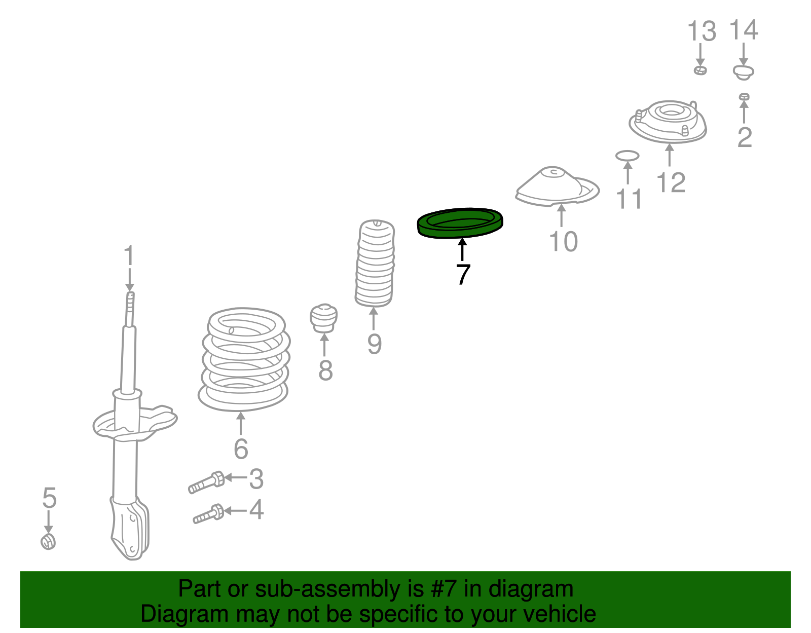 1993-2019 Subaru Spring Seat 20325FA000 | Subaru Parts Store