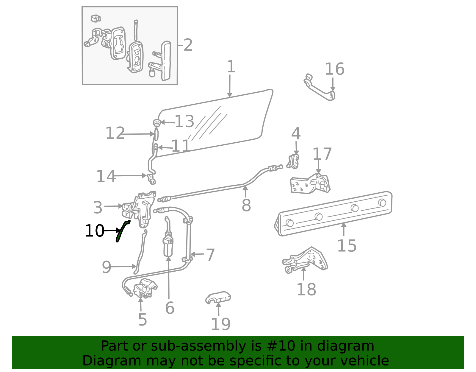 Lock Operating Rod - OEM Interior Linkage Restored | AutoNation Parts
