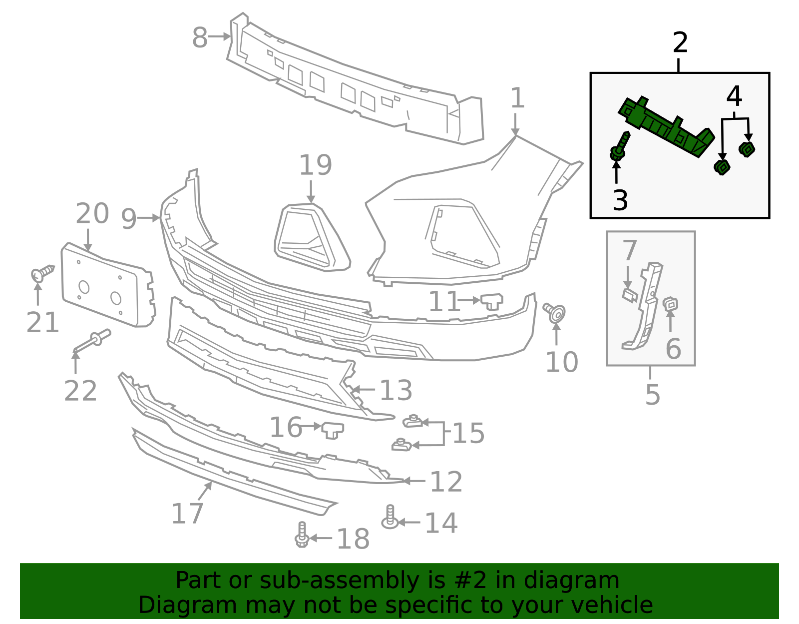 Passenger Side Front Bumper Fascia Guide 84703713 GM | GMPartsDirect.com