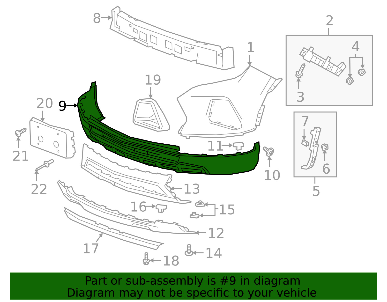 2019-2025 Chevrolet Blazer Primed Front Bumper Lower Fascia 84672412 ...