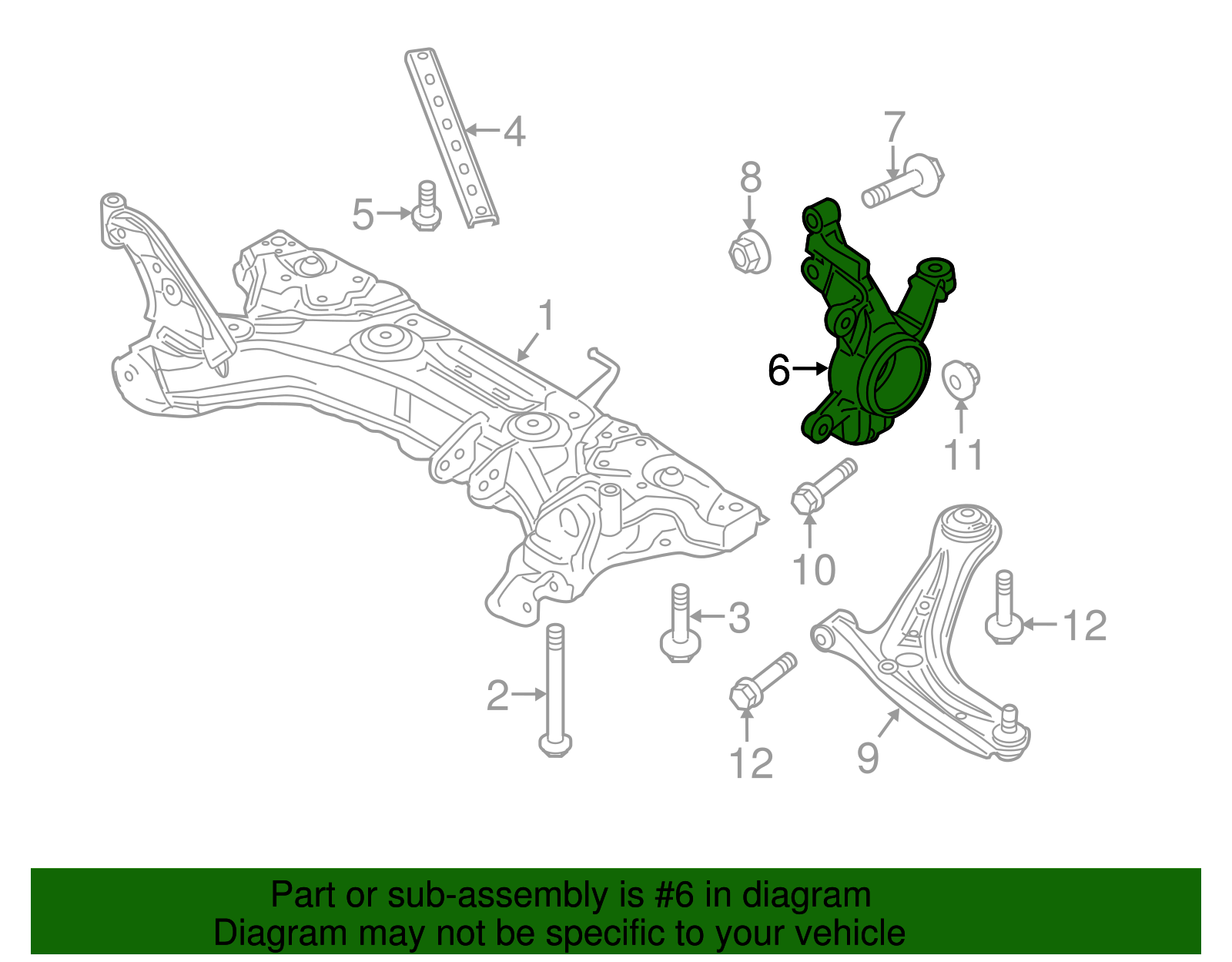 2014-2019 Ford Fiesta Motorcraft™ Knuckle MEF-271 | Miracle Ford Parts