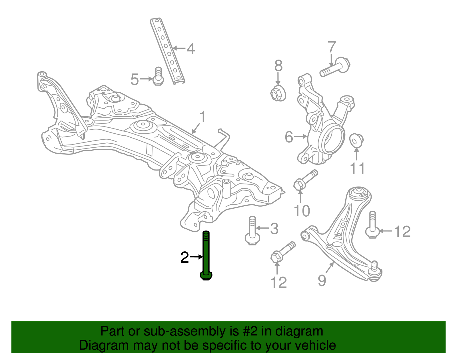 W714404-S442 - 2011-2022 Ford - Suspension Cross-Member Mount Bolt | My ...