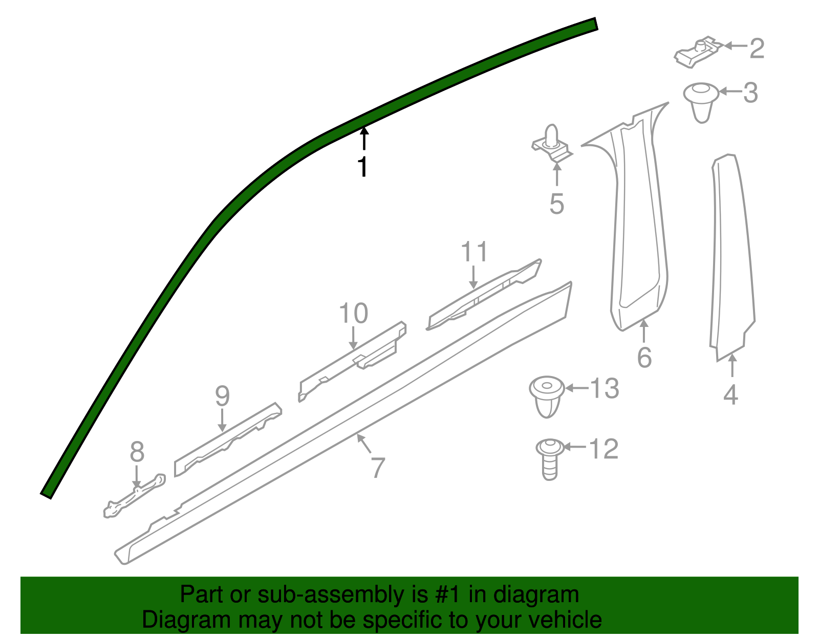 51337428646 - 2014-2019 BMW Reveal Molding Seal (51-33-7-428-646) | BMW ...
