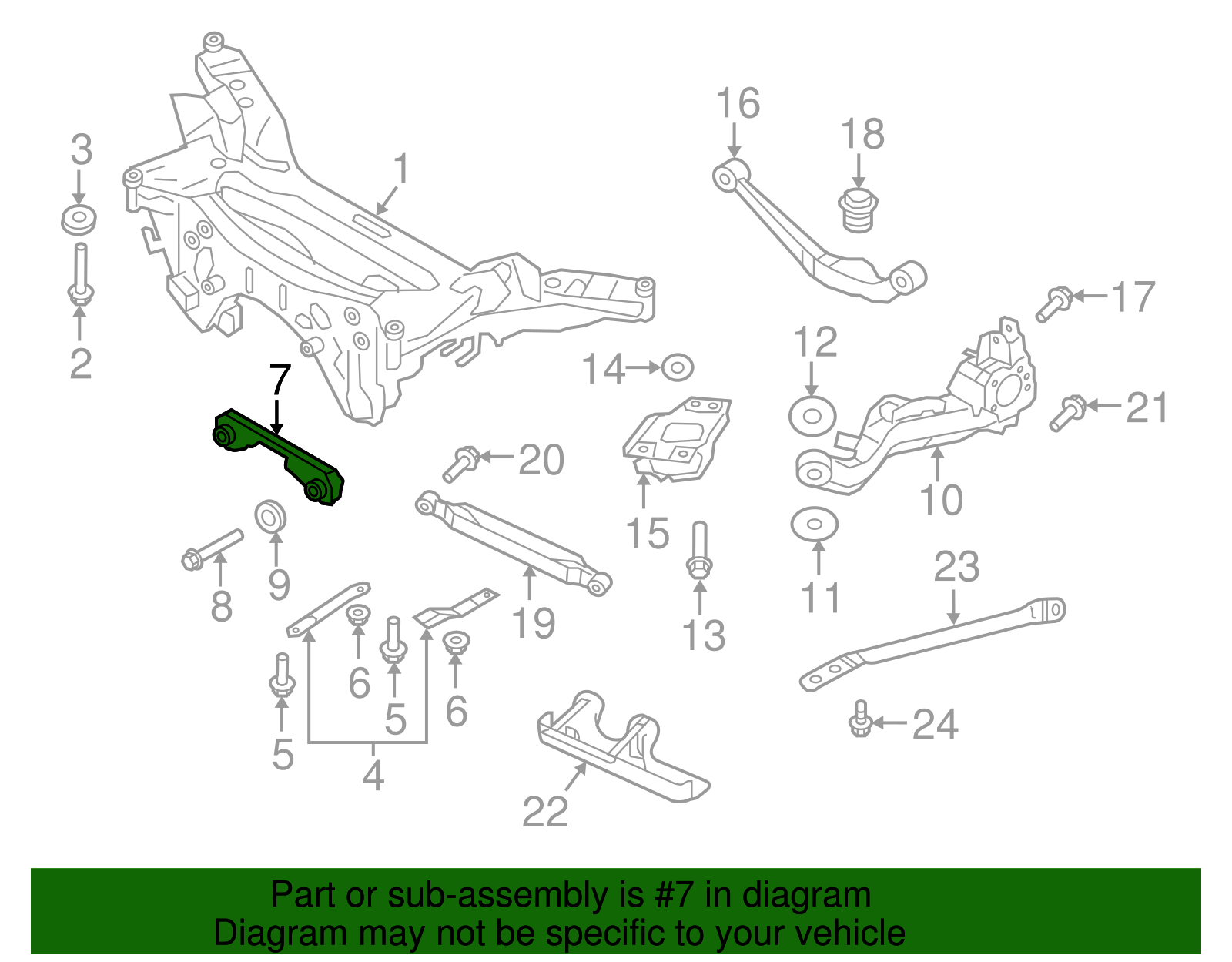 2014-2023 Nissan Differential Mount 55419-4BA0A | Bill Kay Nissan Parts