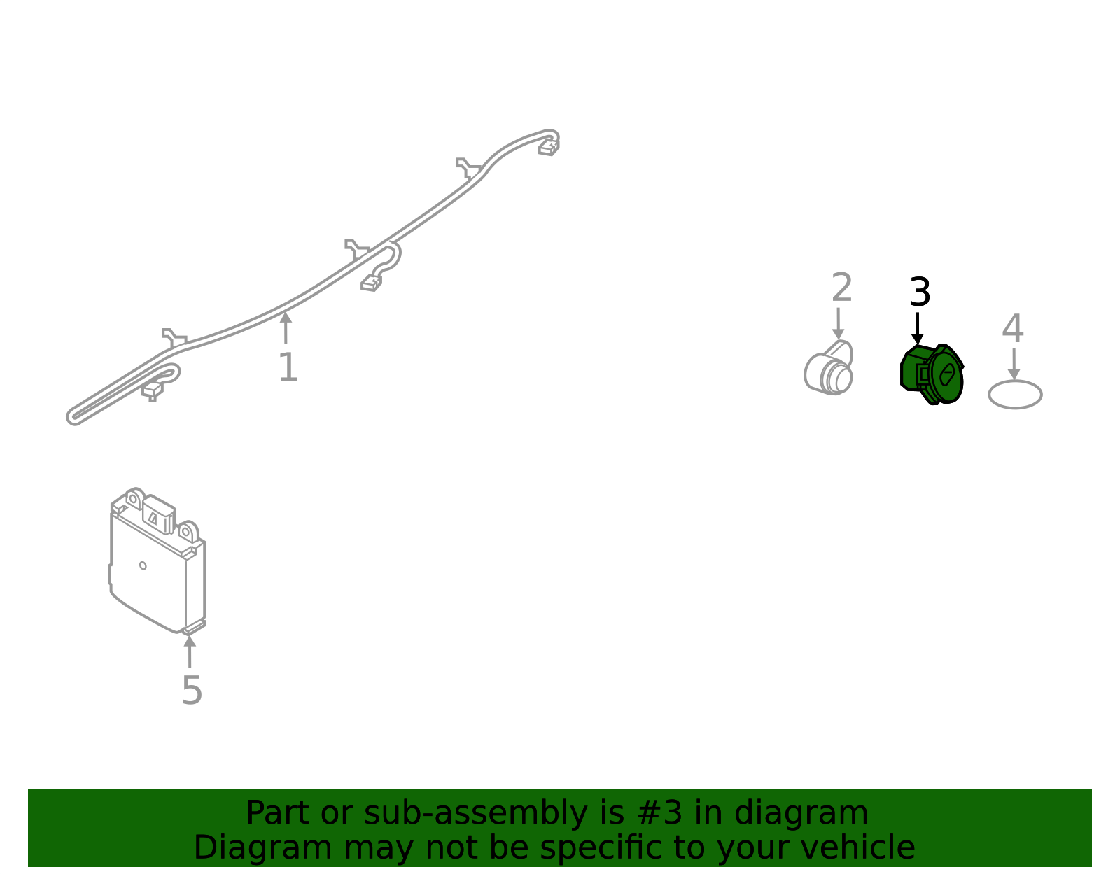 Genuine Parking Aid Sensor Housing - 28533-5RA1C | NissanParts.cc ...
