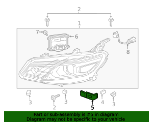 2016-2025 Chevrolet Malibu Driver Side Headlamp Bracket 23127424 GM ...