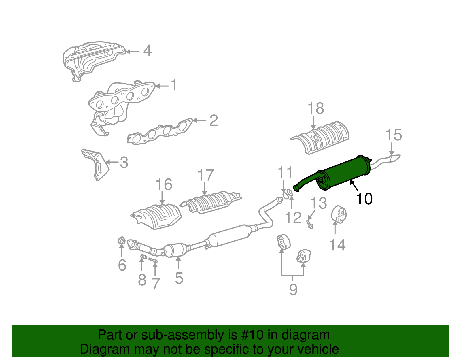 17430-21471 - Muffler & Pipe - 2004-2006 Scion xB | OEM Genuine Toyota ...