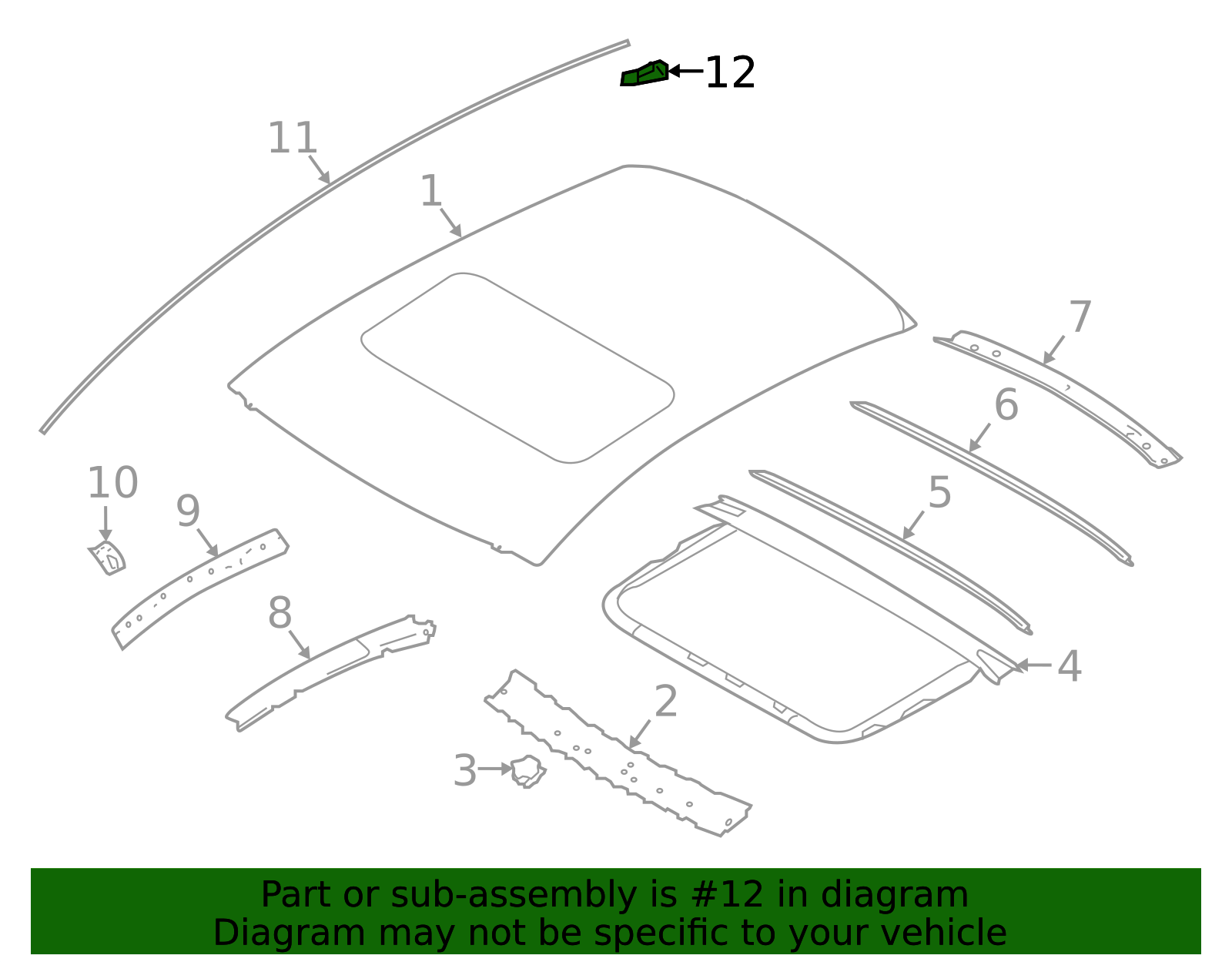 2023-2025 Nissan Altima Roof Molding Clip 73858-6CA5A | TascaParts.com
