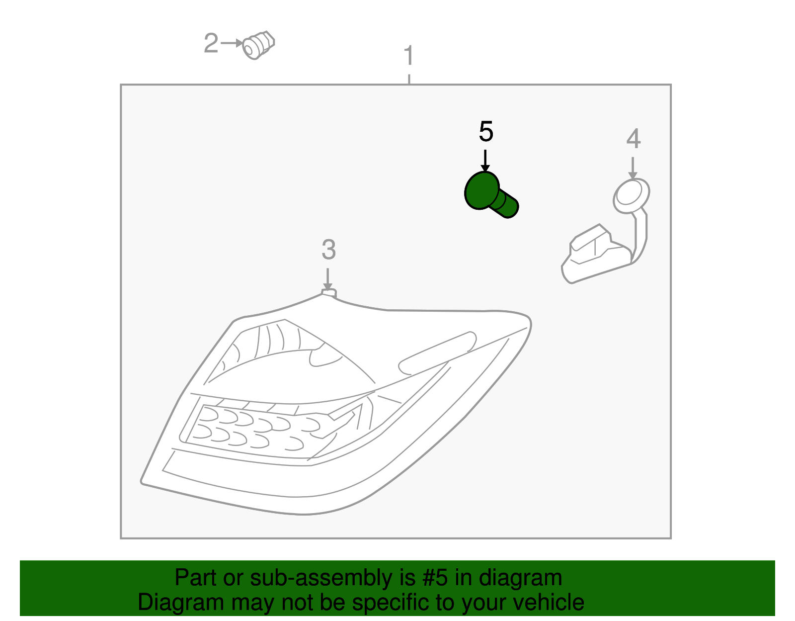 Hyundai - 18642-21007-I - Tail Lamp Bulb - 2009-2014 Hyundai Genesis ...