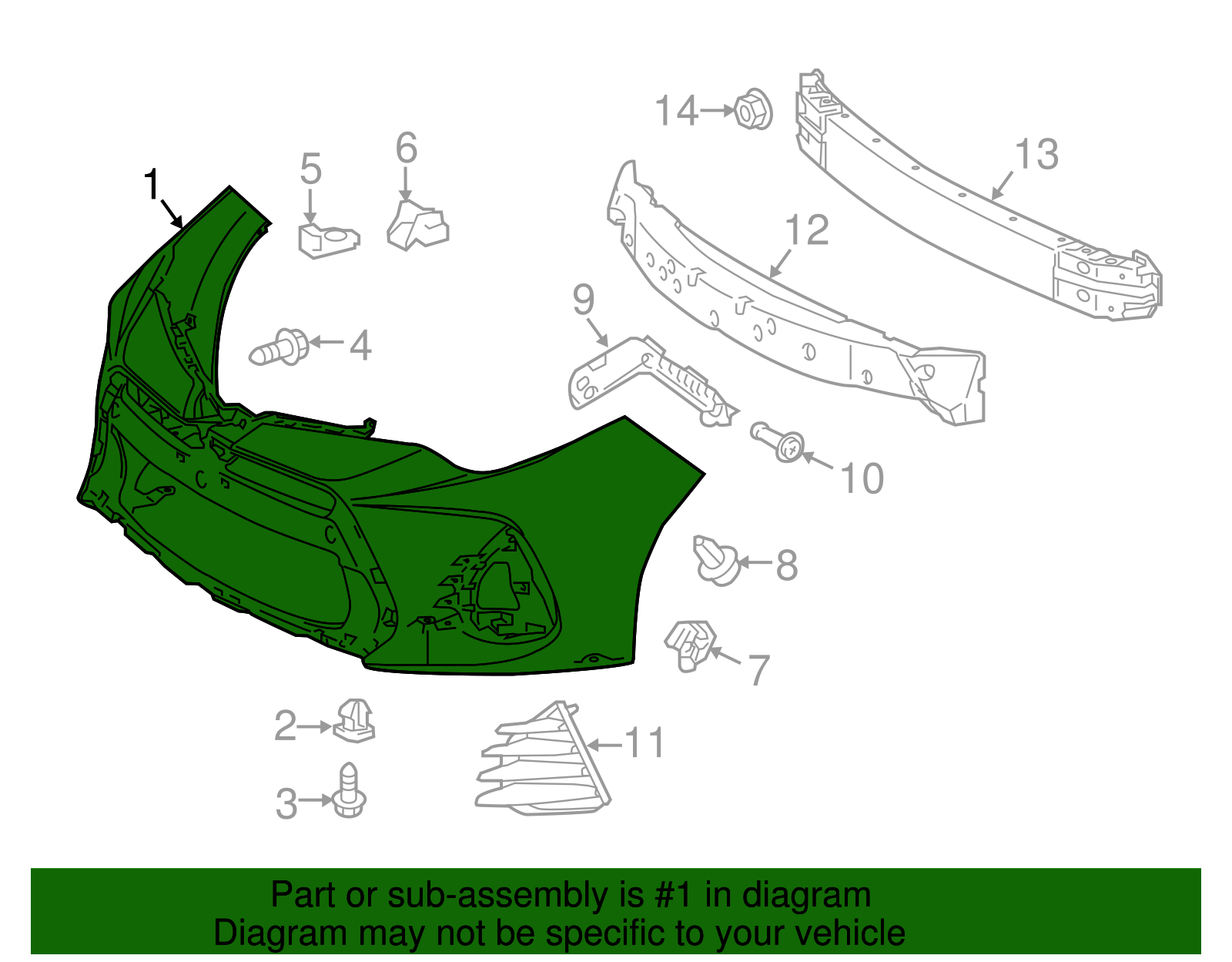 52119-03907 - Cover Front Bumper L C - 2017-2019 Toyota Corolla | OEM ...