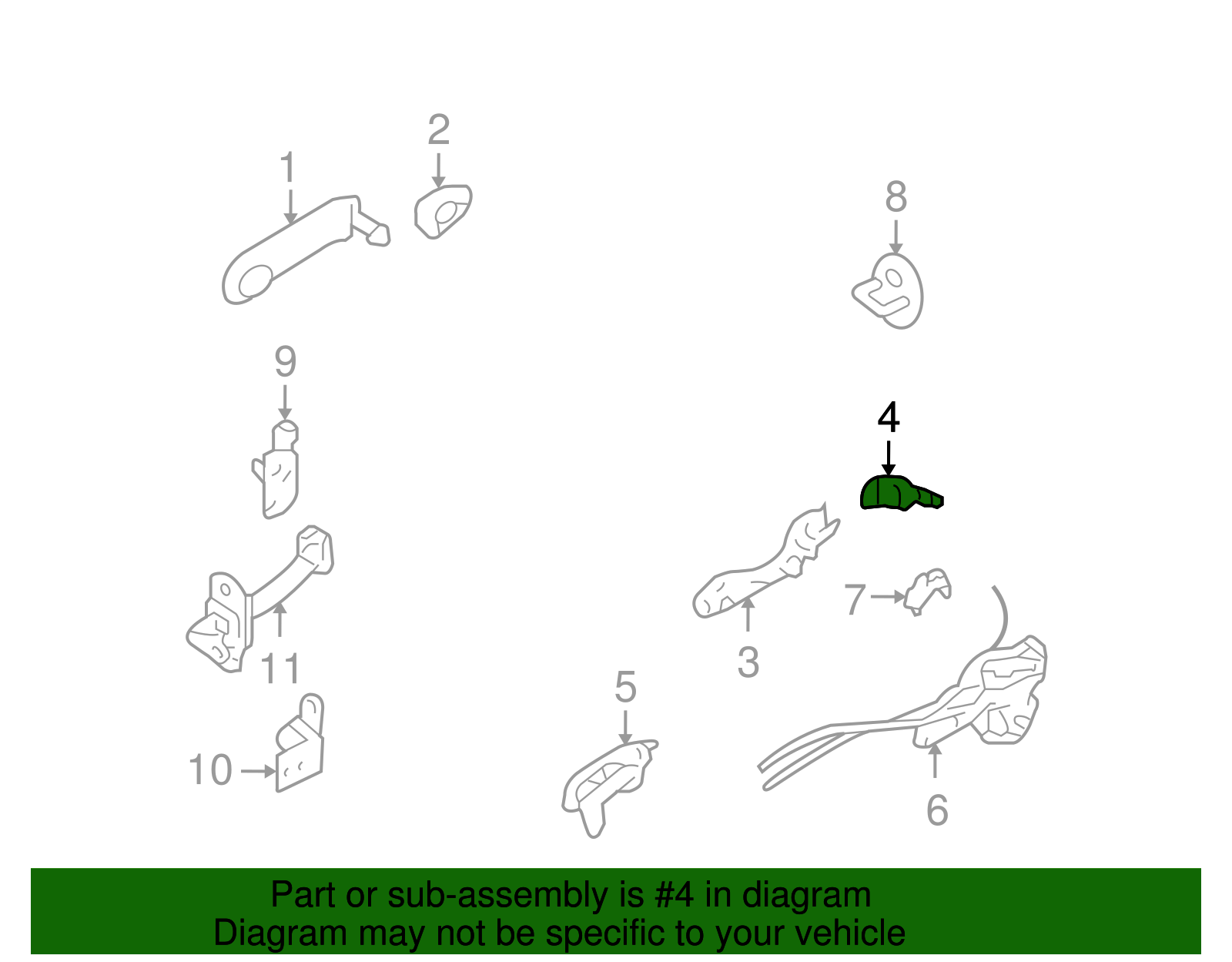 2007-2012 Hyundai Santa Fe Handle Base Support Bracket 83485-2B000 ...