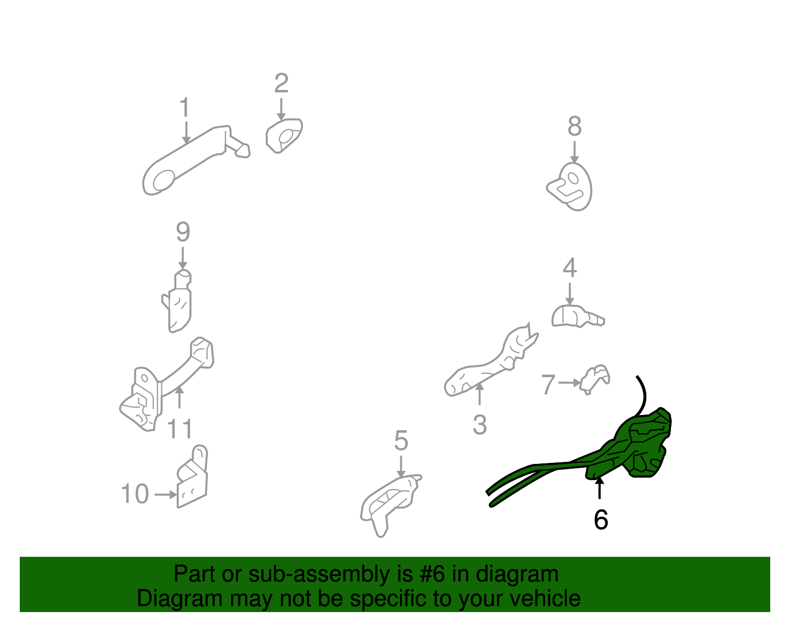 2010-2012 Hyundai Santa Fe Rear Right Passenger Door Lock Latch ...