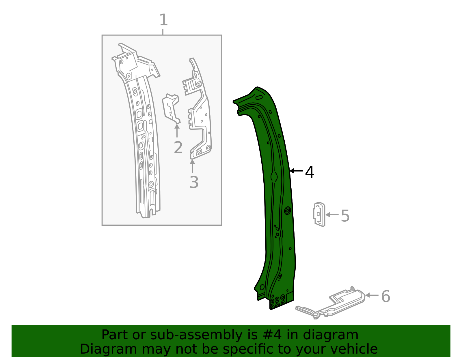 2019-2025 GM Driver Side C-Pillar Outer Panel 84606118 | Capital Chevy ...