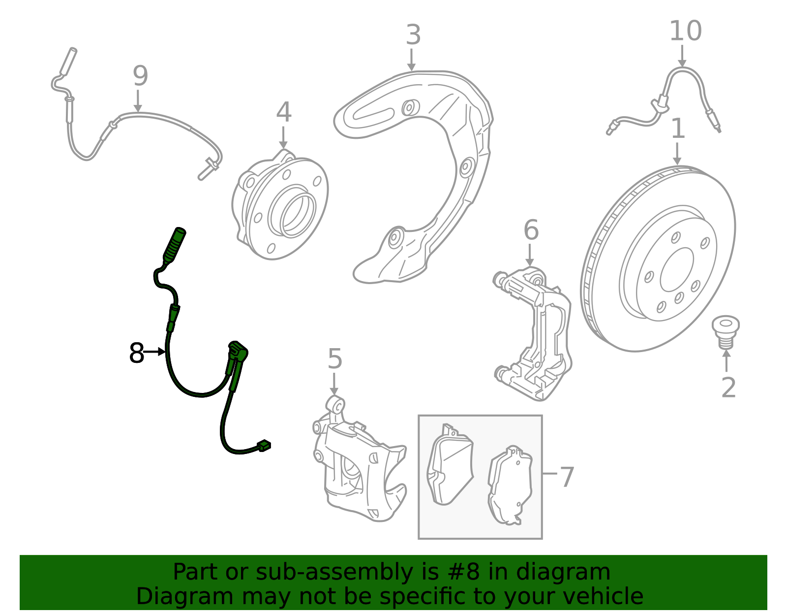 34356888167 - 2016-2024 BMW Wear Sensor (34-35-6-888-167) | BMW of ...