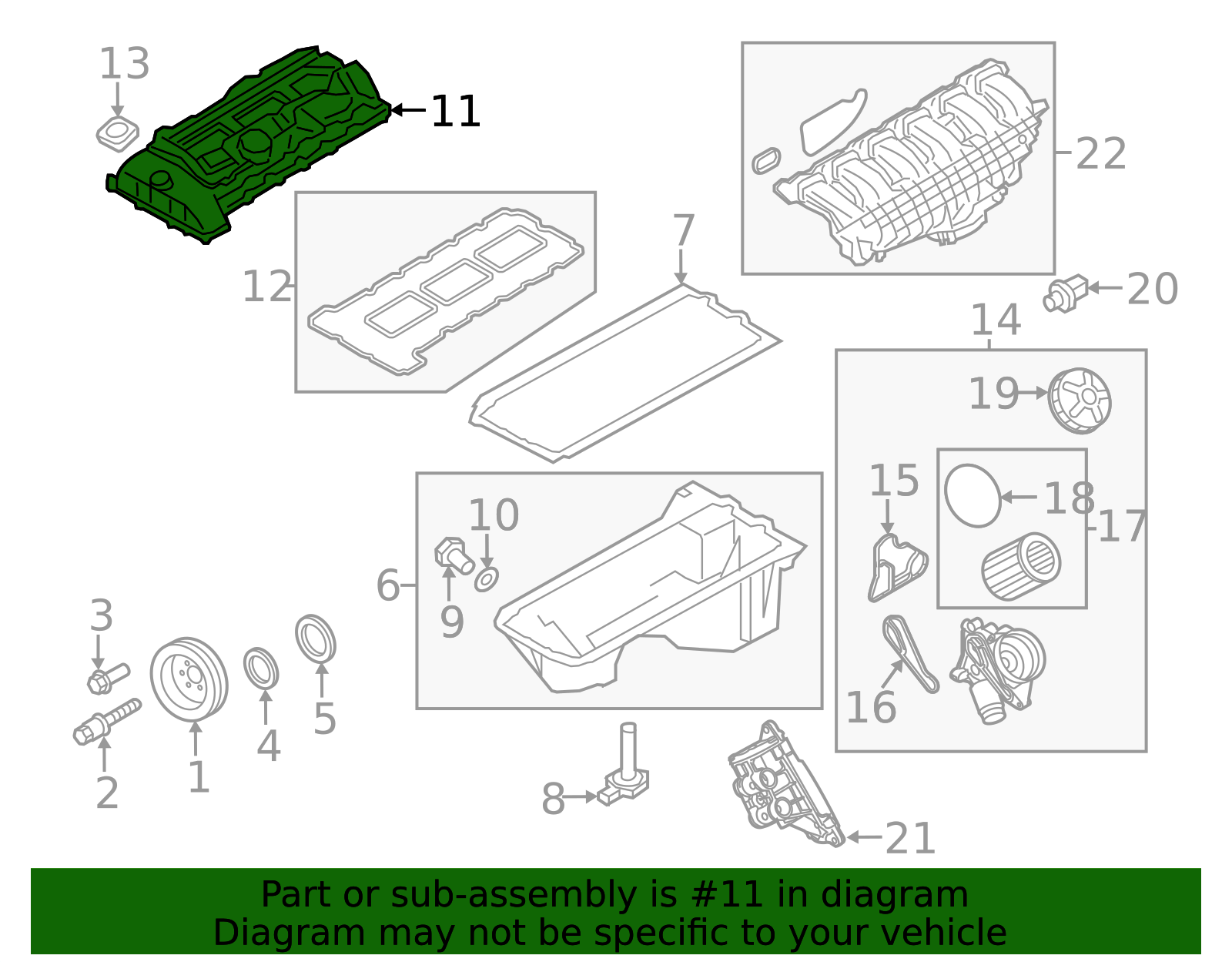 11127570292 - Genuine OEM BMW Engine Valve / Cylinder Cover for 3.0L L6 ...