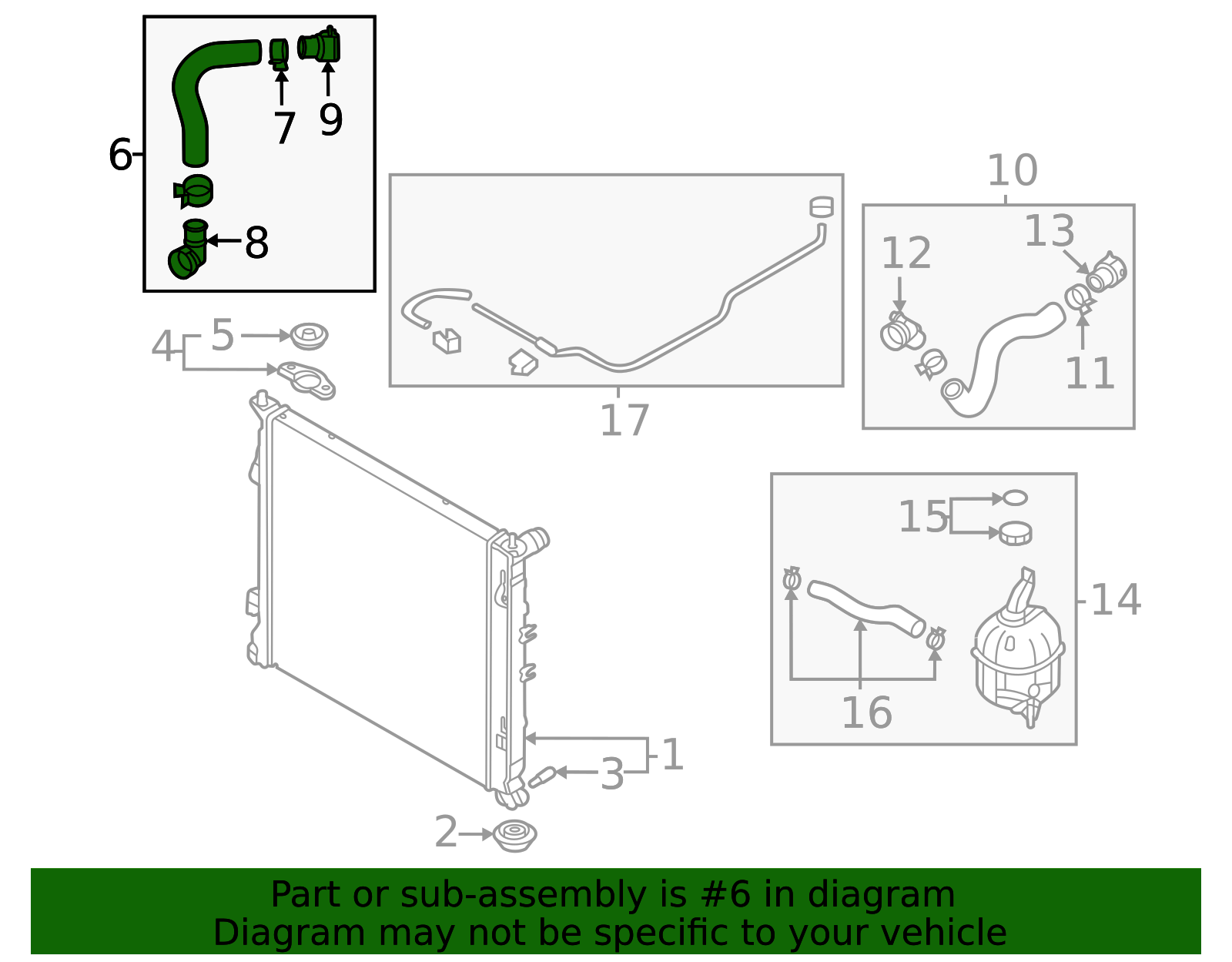 25415-P4000 - Lower Hose 2021-2026 Kia Sorento | Kia.Parts Store