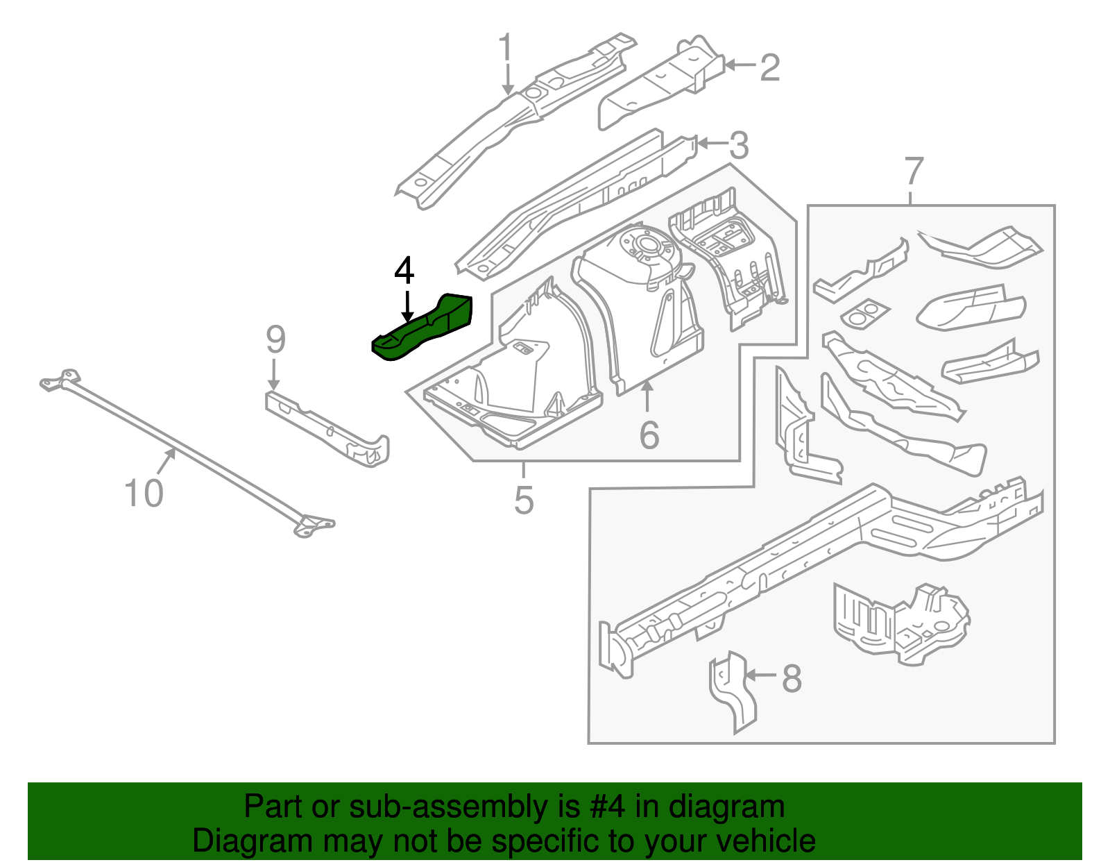 2005-2014 Ford Mustang Fender Mtg Bkt 5R3Z-16D156-AA | Awesome Parts Ford