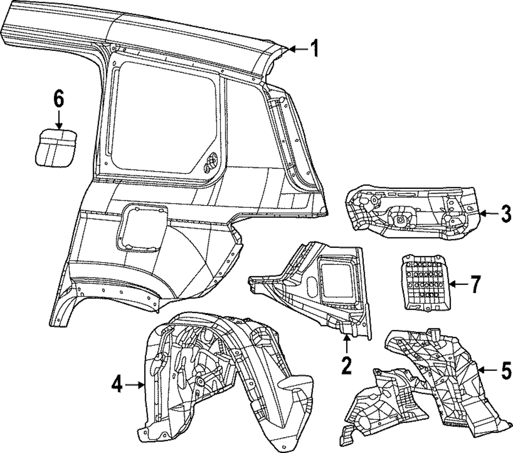 2022-2024 Jeep Grand Cherokee Fender 68376703AG | Mopar Parts Canada