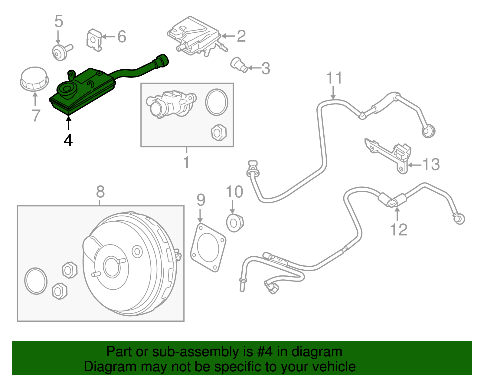 2014-2023 Ford Transit Connect Master Cylinder Reservoir EV6Z-2K478-A ...