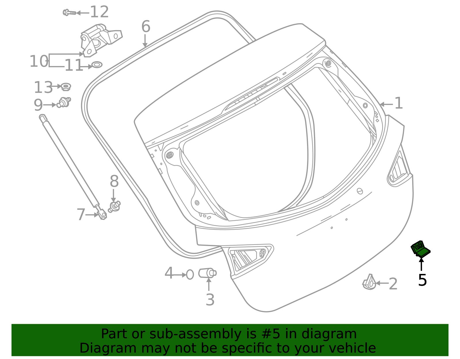 64785-WB001 - 2020 Toyota Yaris - Lift Gate Guide | Nucar Toyota Parts