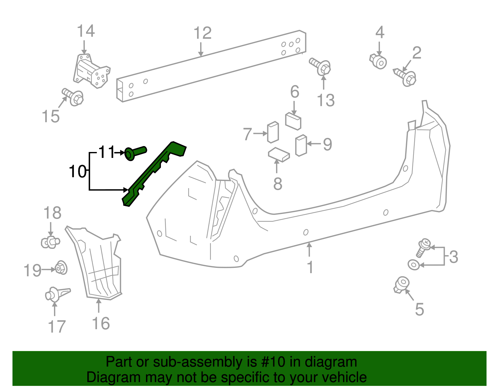 2016-2018 Toyota Prius Side Retainer 52576-47040 | Toyota Parts Center